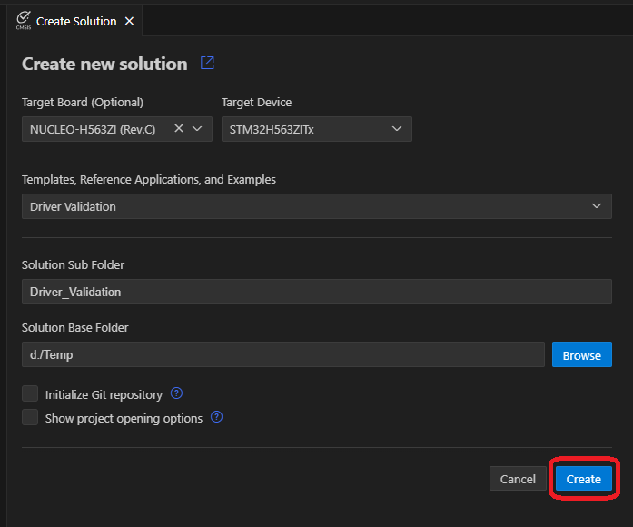 CMSIS-Driver Validation: Setup